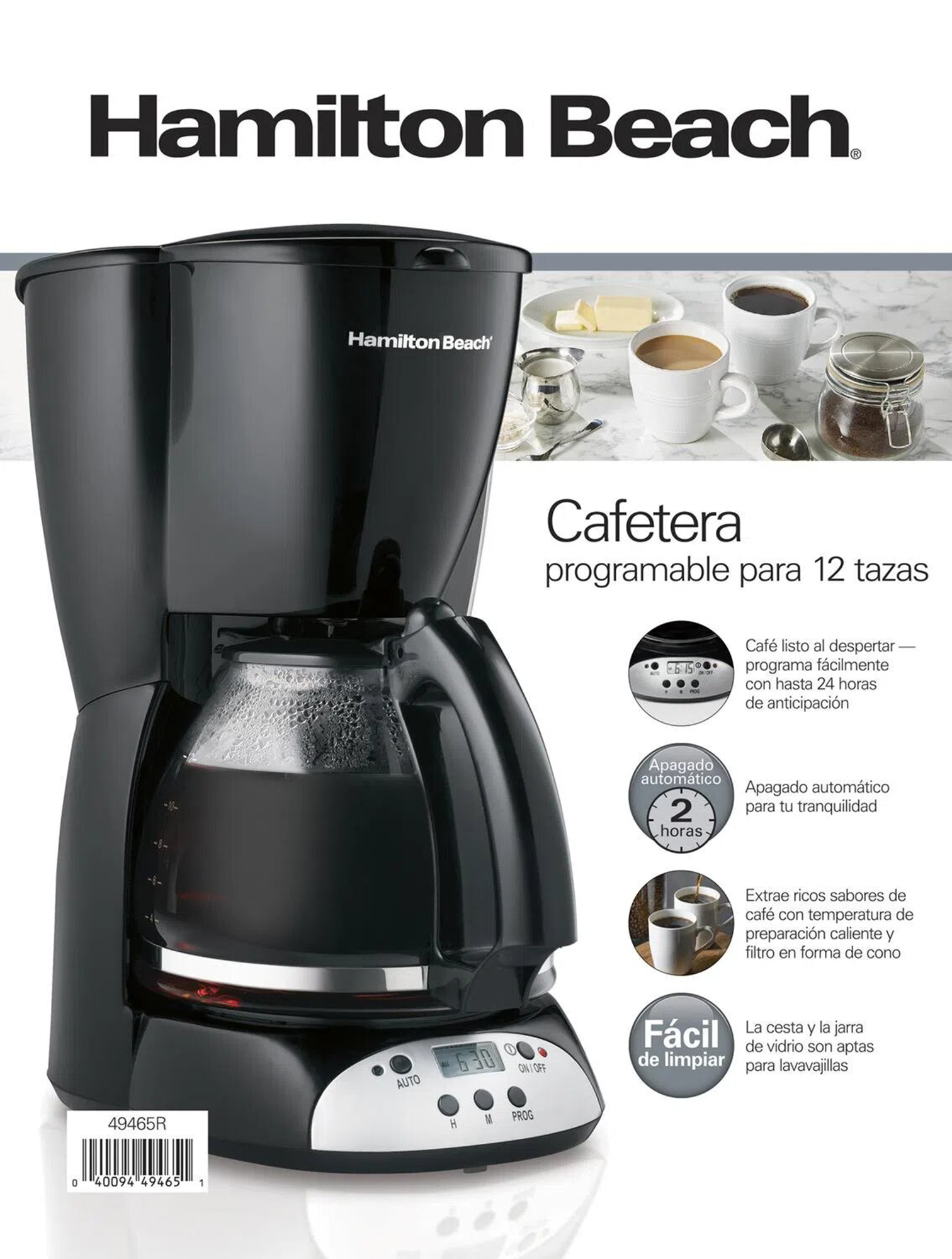 Cafetera Hamilton Beach 49465r | Mueblería Elizondo