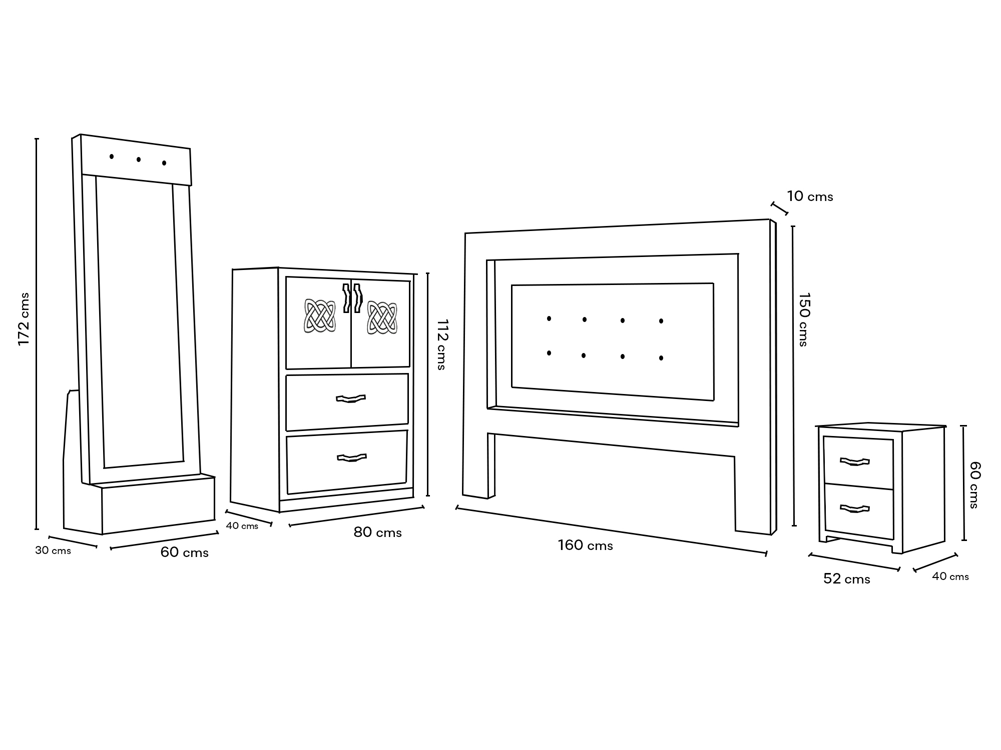 Recamara Infinity Queen Size Plata | Mueblería Elizondo