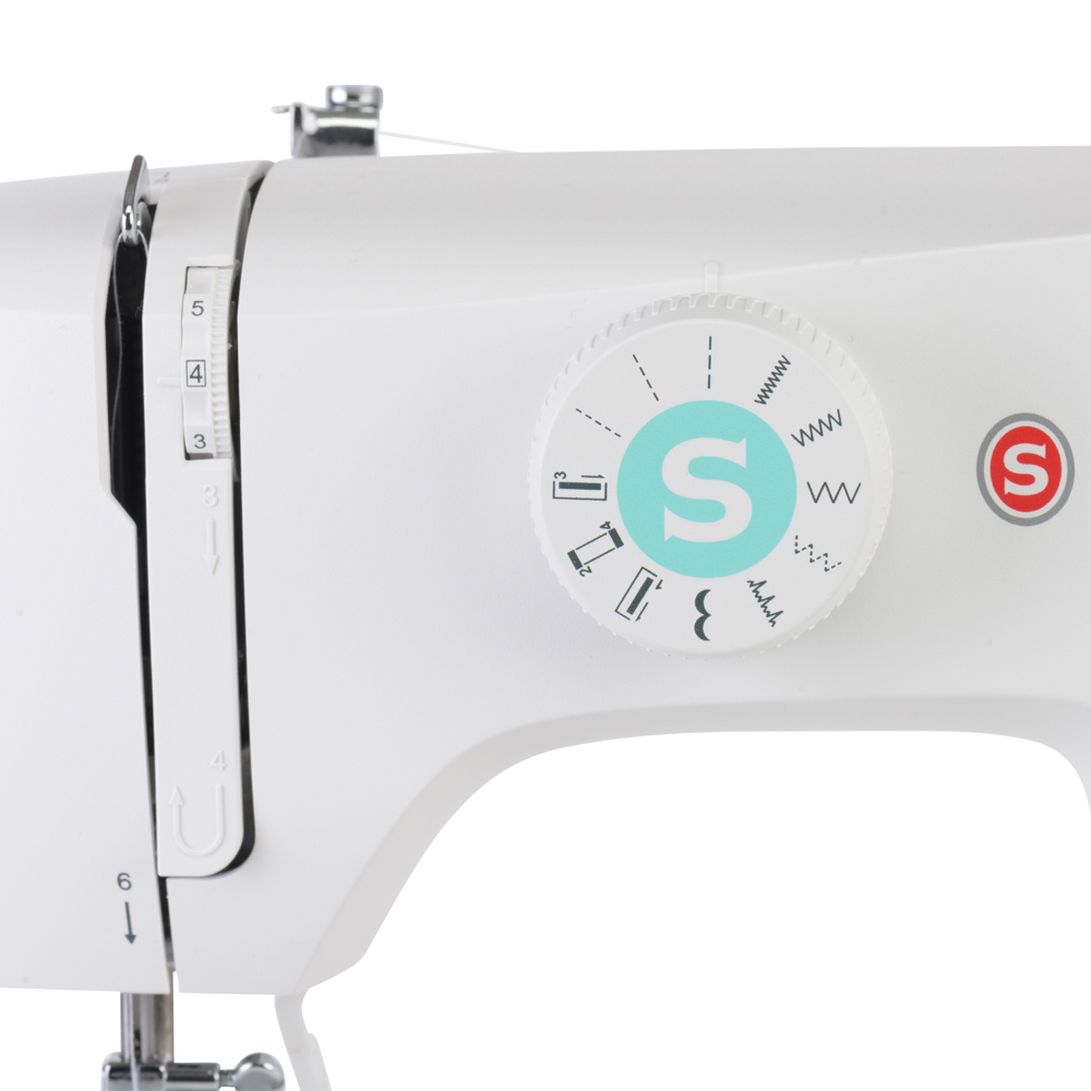 Maquina De Coser Singer M1505 Blanco y Azul | Mueblería Elizondo