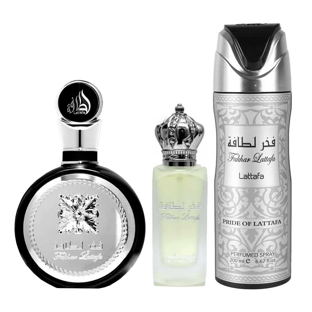 Set Locion Caballero Lattafa Fakhar Black Edp 3pzs Hlatfbset3 ...