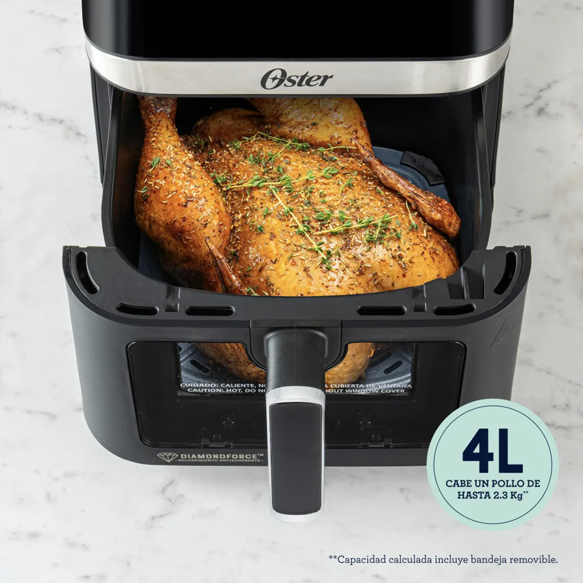 Freidora de Aire Digital OSTER 4L Color Negro 2204927 | Mueblería Elizondo